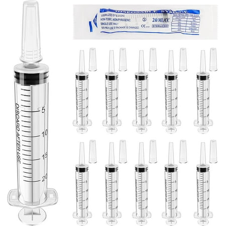 Jinsinto 10 Pieces 20ml Plastic Liquid Measuring Tools with Cap ...
