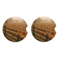 2pcs Ceramic Car Coasters Standard Size With Cork Base And Removal ...