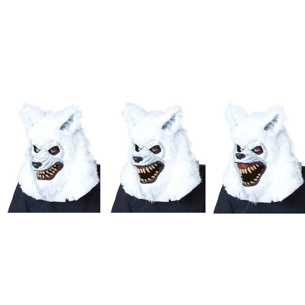 White Werewolf Deluxe Halloween Mask - Walmart.com