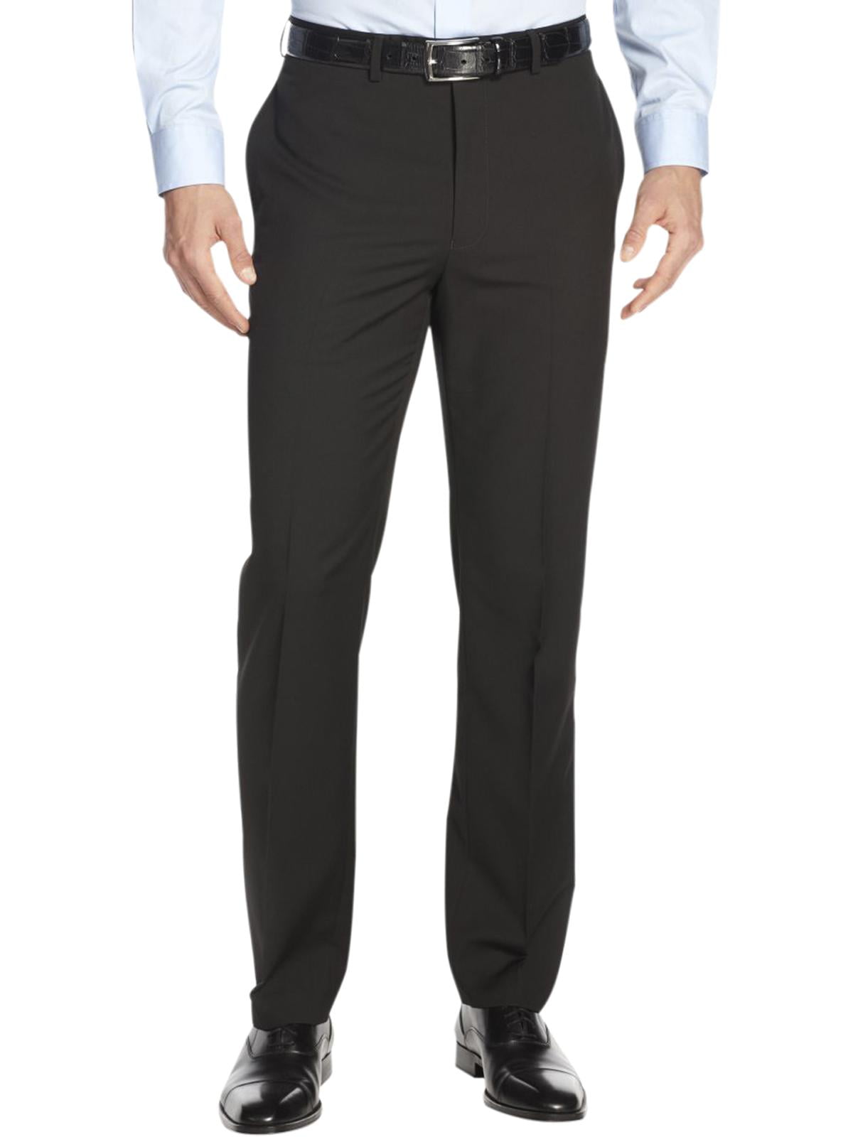 Calvin Klein Mens Slim Fit Flat Front Dress Pants - Walmart.com