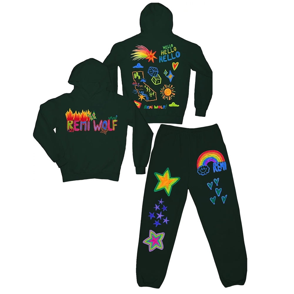 Remi Wolf Hoodie Pant Set Pop Singer Sweatshirt Pant Suit 3D Fashion 2 ...
