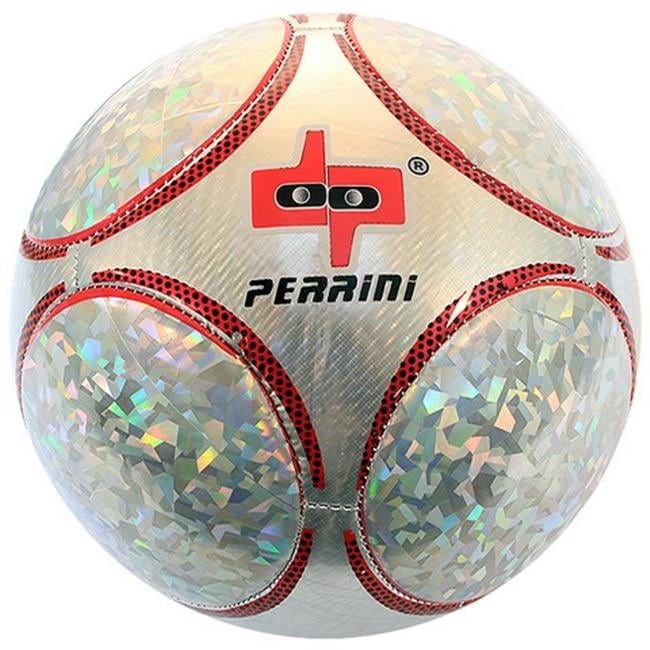 8074 Chrome & Red Color Soccer Ball Practice - Official Size 5 ...