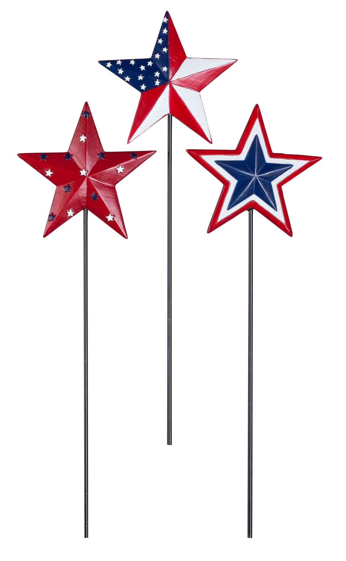 Barn Star Planter Stakes, Set of 3 by Maple Lane Creations - Walmart.com