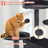 NiamVelo Large 54-in Kitten Climbing Double Condo Cat Tree Tower with ...