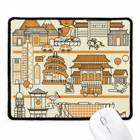 Hong Kong Local Style Visiting China Mousepad Stitched Edge Mat Rubber ...