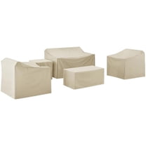 Afuera Living Outdoor Weatherproof & Waterproof 5-Piece Vinyl/Heavy ...
