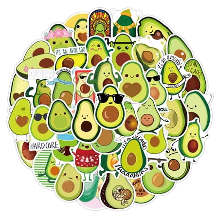 HISRFO 50Pcs Avocado Stickers Laptop Water Bottles Phone Skateboard Car ...