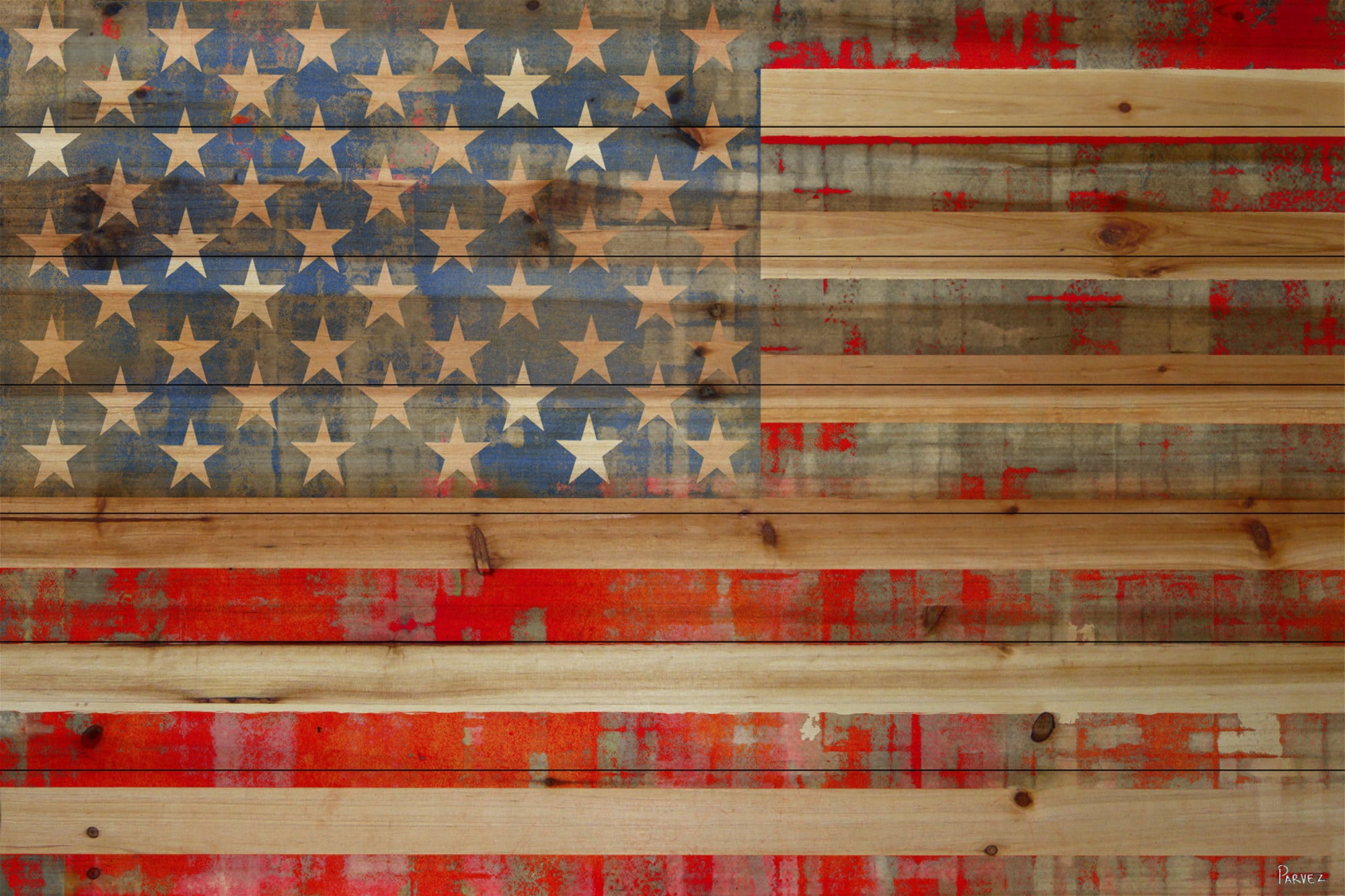 Parvez Taj American Dream Pinewood Wall Art - Walmart.com