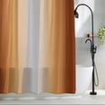 Burnt Orange Grey Gradient Shower Curtains for Bathroom, Minimalist ...