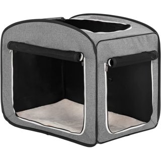 Infans 37 in Portable Folding Dog Crate w/Mesh Mat &Locking Zippers for ...