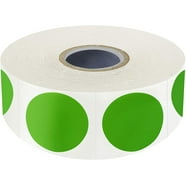 3 in. Circle - 10 Fluorescent Green Number Labels - Roll of 500 ...