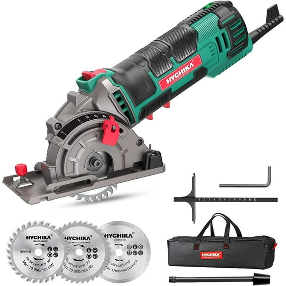 Eastvolt Mini Circular Saw with 5000RPM, Laser Guide, Scale Ruler, 3 ...