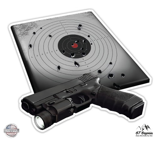 Gun Shooting Target - 12" Vinyl Sticker Waterproof Decal - Walmart.com