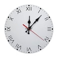 1pc 2D Flat, Silent Round Wall Clock Roman Numerals Clock Face Design ...