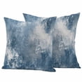 Blue Grey Outdoor Waterproof Throw Pillow Covers 20x20 Set of 2, Oil ...