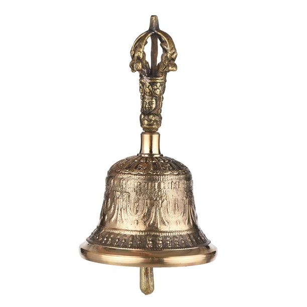 Amdohai Tibetan Buddhist Bell Bronze Hand Bell with Vajra Padding ...