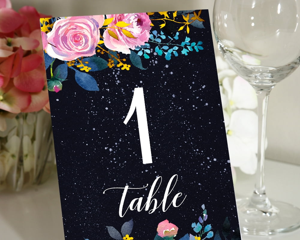 Darling Souvenir Double Sided Print Elegent Floral & Galaxy Table ...