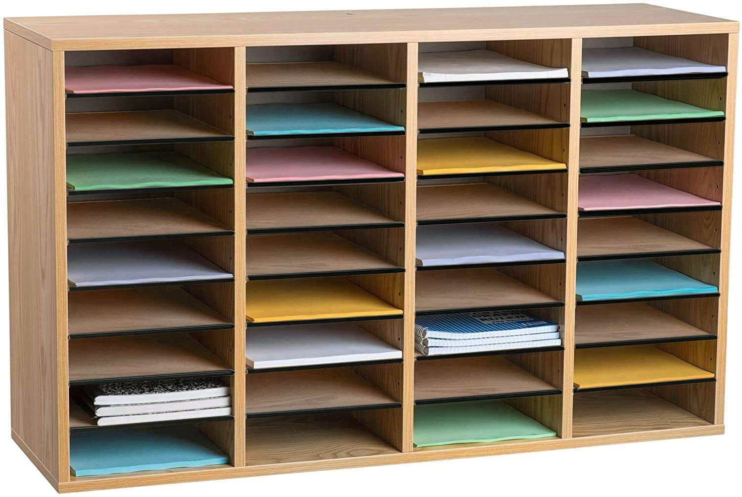 AdirOffice Paper Organizer Literature File Sorter, 36 Compartment ...