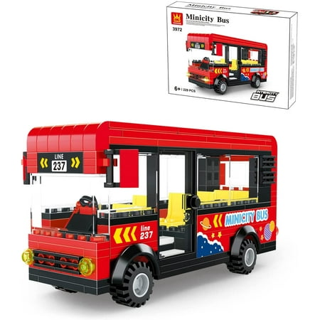 School Bus Toys for Kids Children's Building Blocks London Bus Vehicles ...