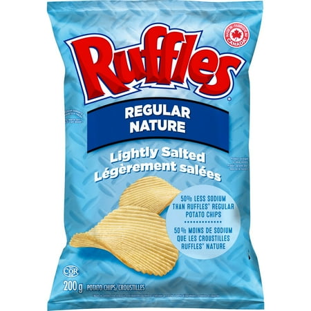 Ruffles Regular Lightly Salted Potato Chips, 200g - Walmart.ca