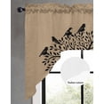 Black Tree Swag Valances for Windows, Birds Vintage Farmhouse Brown ...