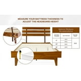 Full Size | Caden 55x82x15in Deluxe Bed Frame with Adjustable Headboard ...