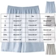 Big Mens Cotton Blend Loungewear Shorts, Elastic Waist Soft Sleep ...