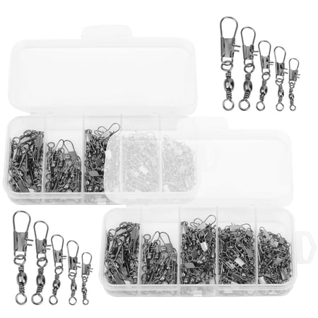 Fish Hook Connector,200Pcs Hook Connector Steel Hook Connector Barrel ...
