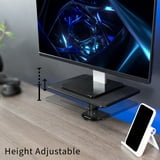 VIVO Black Universal Adjustable Screen Raised Height Clamp-on Ergonomic ...