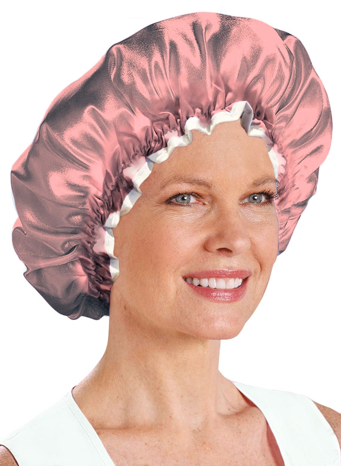 2 Pack Satin Bonnet Sleep Cap Jumbo Hair Bonnet Satin Cap for Curly or ...
