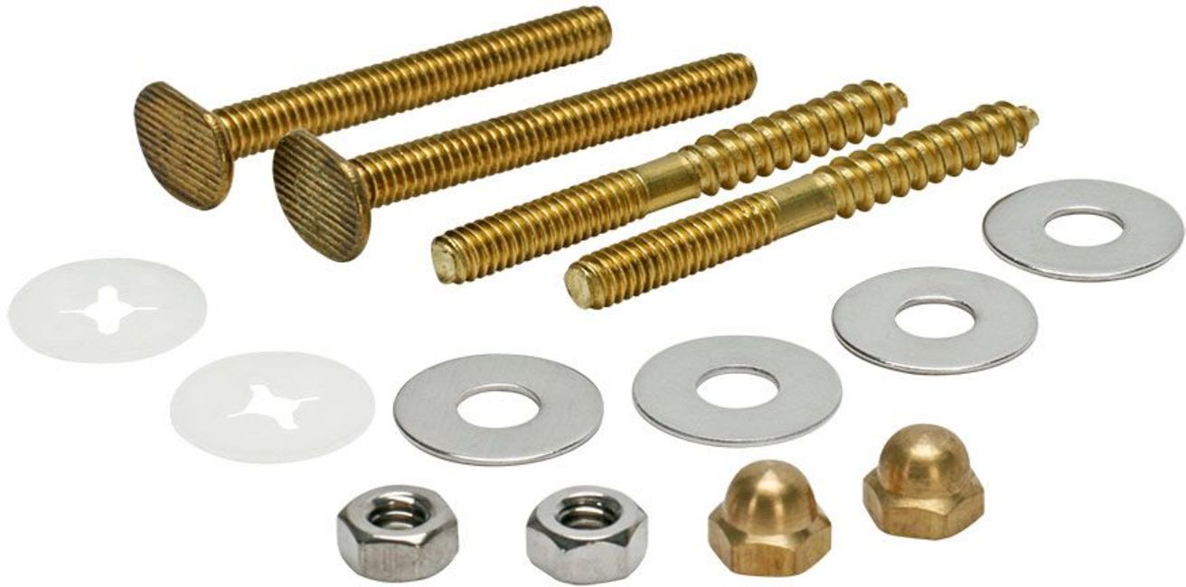 Fluidmaster Bowl to Floor Bolts Brass - Walmart.com