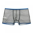 1Pack Men Boxer Briefs Shorts Soft Underpants See-Through Transparent ...