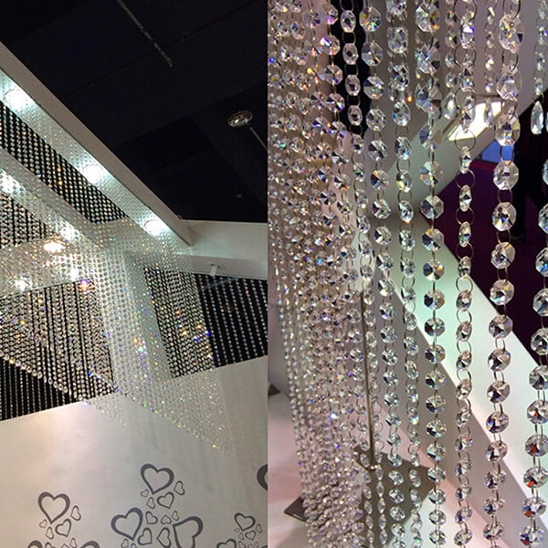 Acrylic Crystal Garland Decorations Hanging Strand Bead Chandelier ...