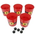 Holiday Time Toss Game, 1 Set, 5 Red Buckets, 5 Black Balls, Christmas ...