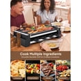 Raclette Grill, 2-in-1 Rotatable Electric Indoor Raclette Table Grill ...