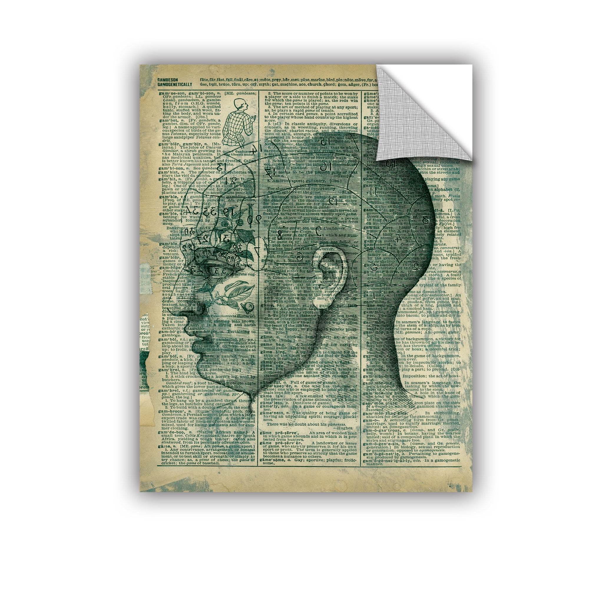 ''Right Brain Thinker' Removable Wall Art Mural, 14x18 - Walmart.com