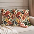 Bohemian Floral Outdoor Throw Pillow Covers Set of 2, Moroccan Exotic ...