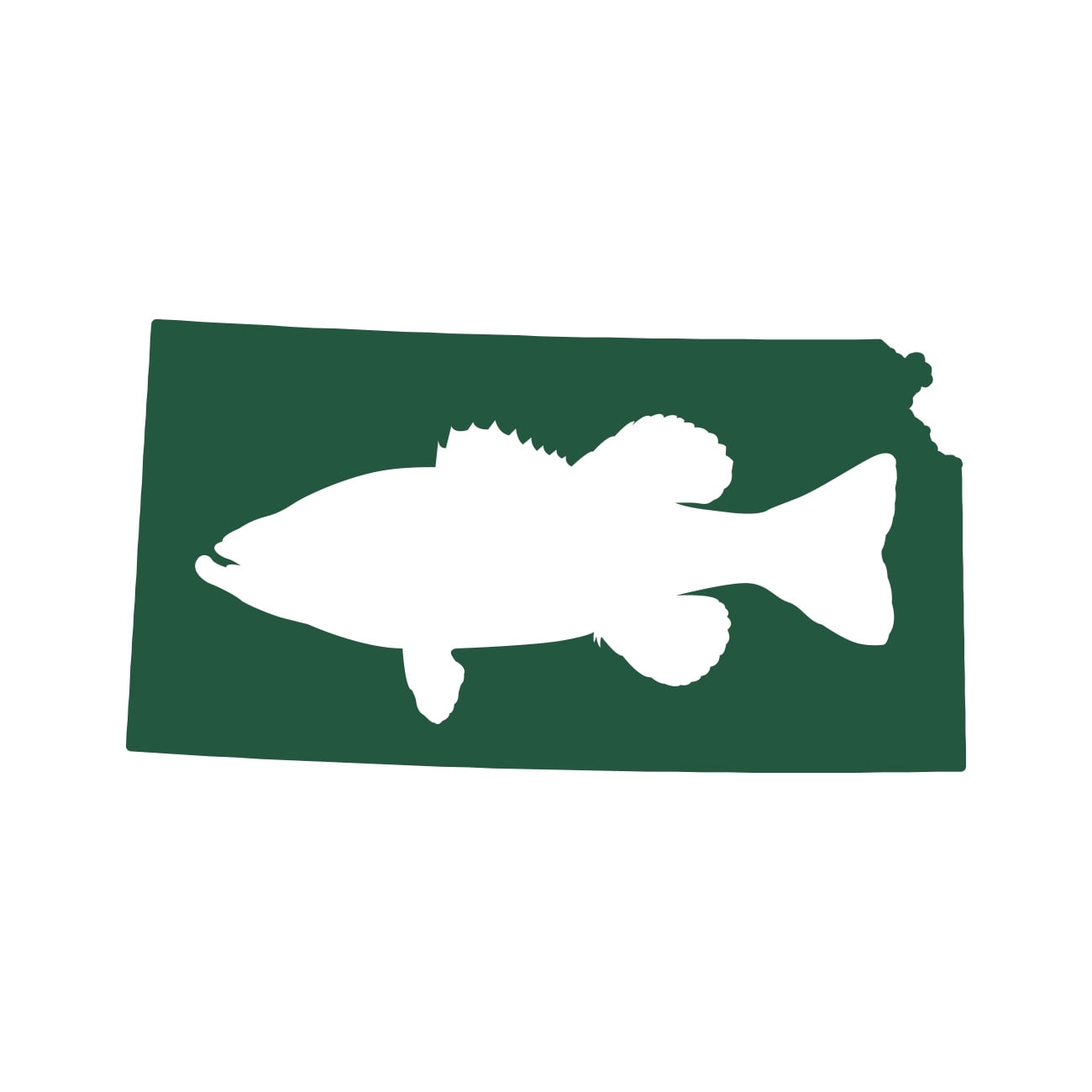 Kansas Bass Sticker Decal Die Cut - Self Adhesive Vinyl - Weatherproof ...