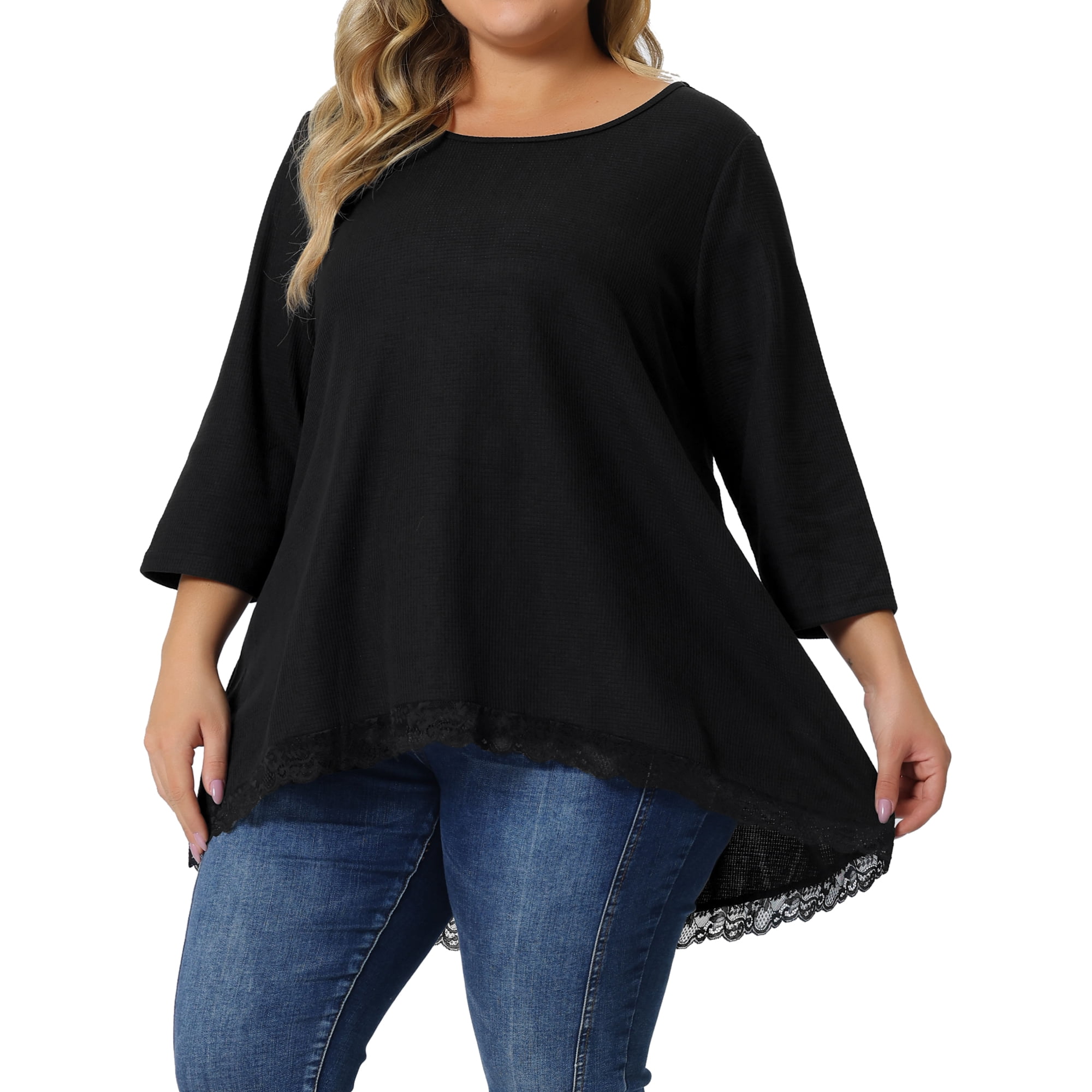 Click here for Grace & Grandeur Plus Size Blouse For Women Waffle... prices