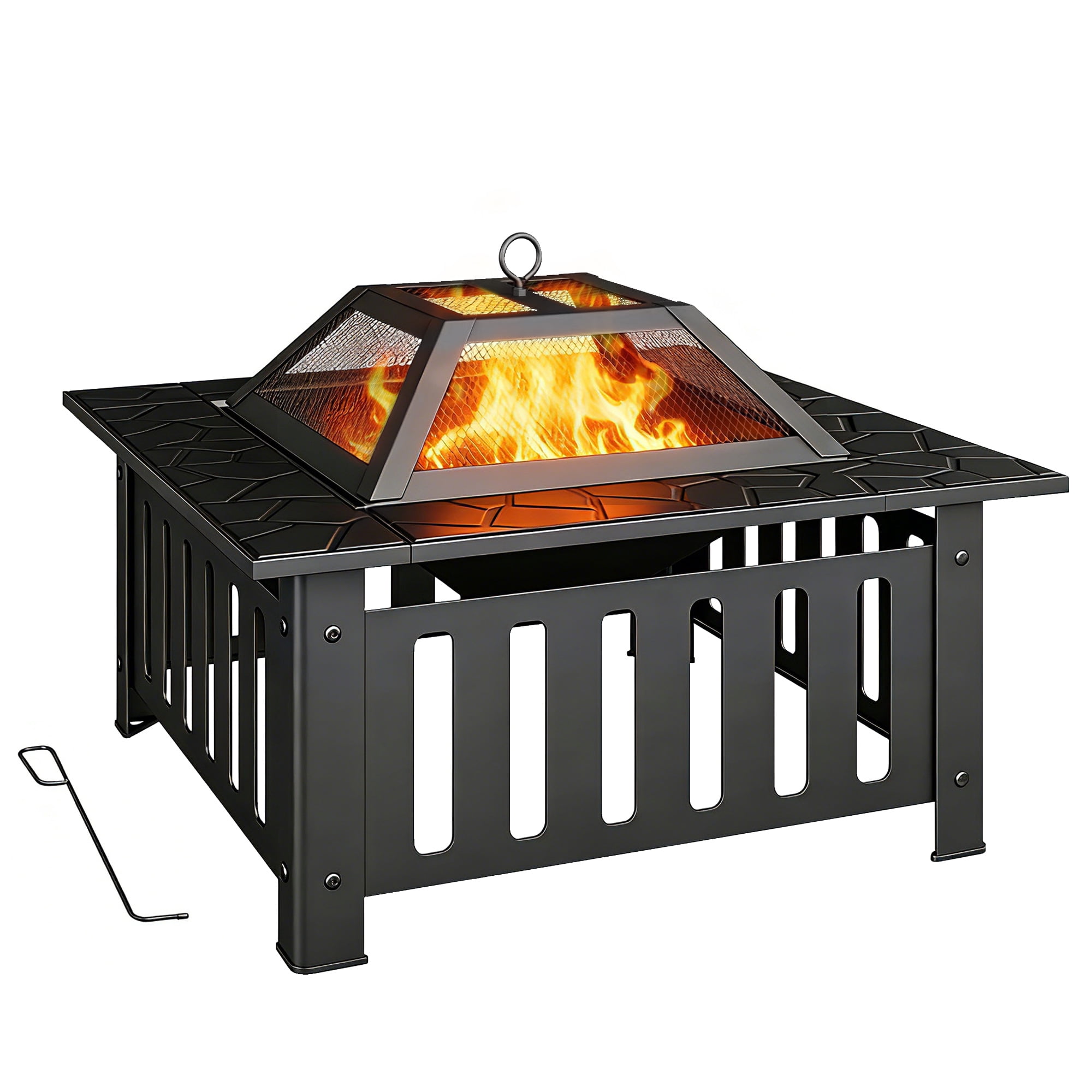 Click here for Outsunny Outdoor Fire Pit With Fire Poker  Wood Bu... prices