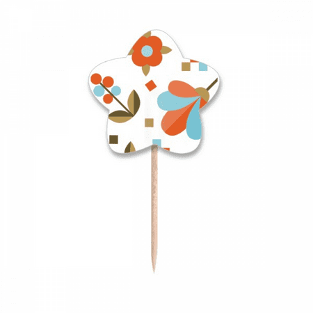 Pixel Flower Flower Paint Toothpick Flags Star Lable Cupcake Picks ...