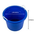 United Solutions 19 Gallon Plastic Utility Tub, Rope Handles, Royal ...