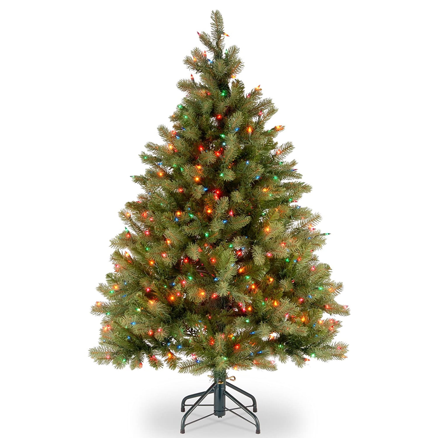 National Tree Pre Lit 4 1 2 Feel Real Downswept Douglas Fir Hinged