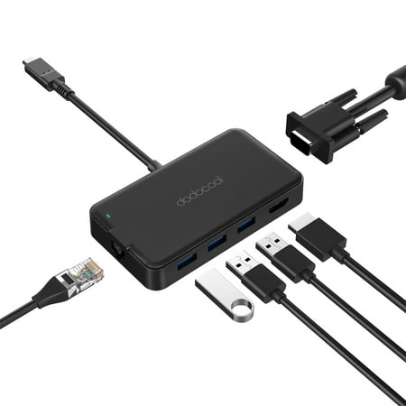 dodocool 7-in-1 Hub USB-C multifonction avec alimentation de type C Alimentation 4K Vidéo HD ...