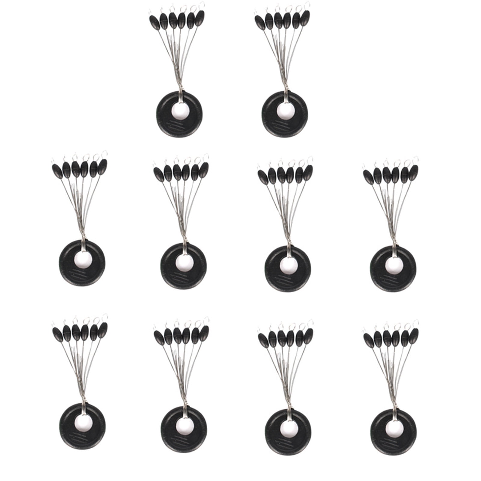 Click here for Carevas 10pcs Fishing Stoppers Black Rubber Stoppe... prices