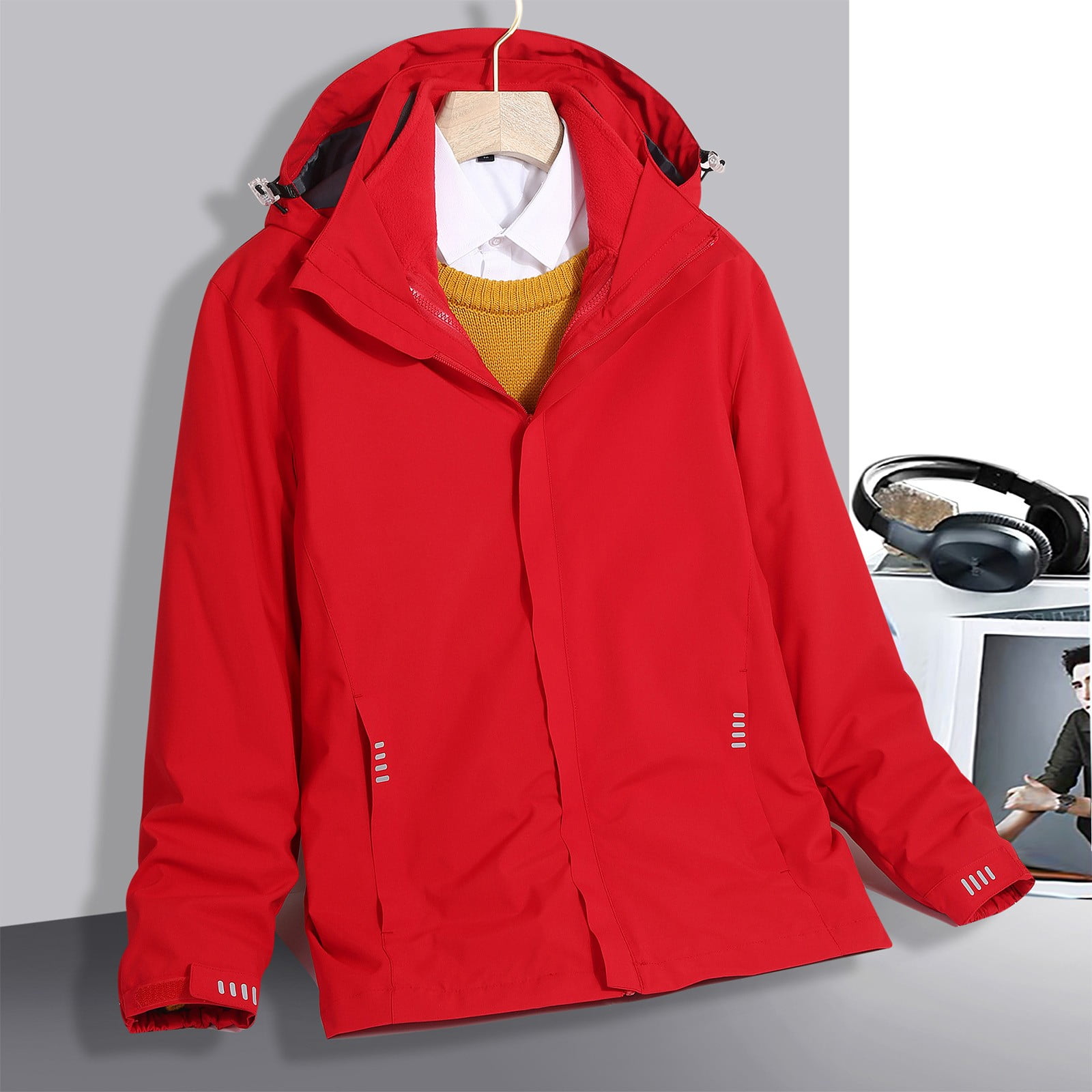 Click here for Qertyioot Womens Waterproof Jacket Unisex Style Wi... prices