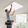 1 Pcs Pink Line Plaid Fluorescent Light Covers Vintage Boho Checkered ...