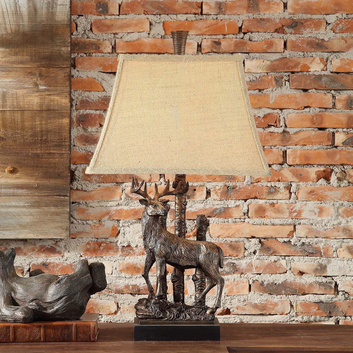 Deer 26.5-Inch Table Lamp, Bronze - Walmart.com