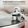 "RetroAudio Turntable, Wireless Bluetooth, Built-In Speaker, Belt-Drive, Red, 33"" & 45"" RPM ...
