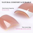 Brown White Tip Press Nails Short Square Nails Kit Glossy False Stick ...